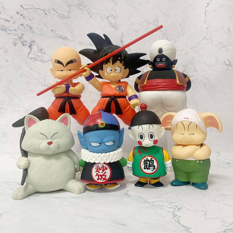 14-21cm Anime Dragon Ball Z Figure Son Goku Kuririn Chiaotzu Uron Pilaf ...