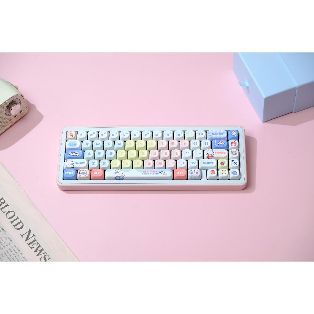 GMK White Rabbit keycaps, 126 Keys keycaps MOA Profile DYE-SUB ...