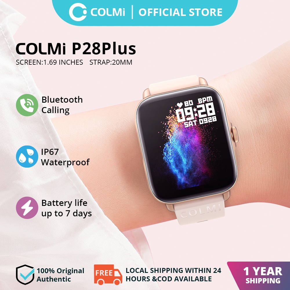 COLMI P28 Plus Smart Watch Blood Pressure 230mAh Long Battery Bluetooth ...
