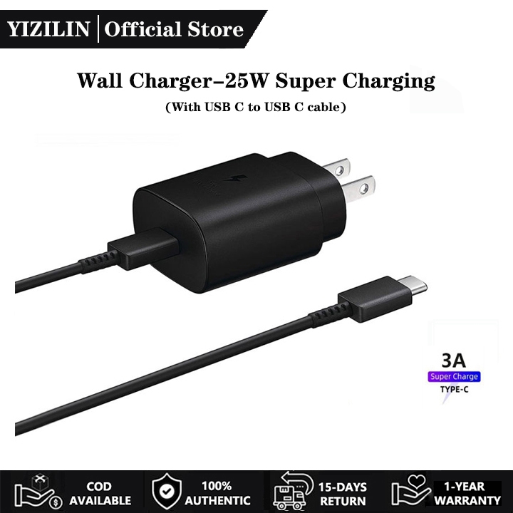 Yizilin Samsung Charger 25w Super Fast Charging Adapter Ep Ta800 Pd