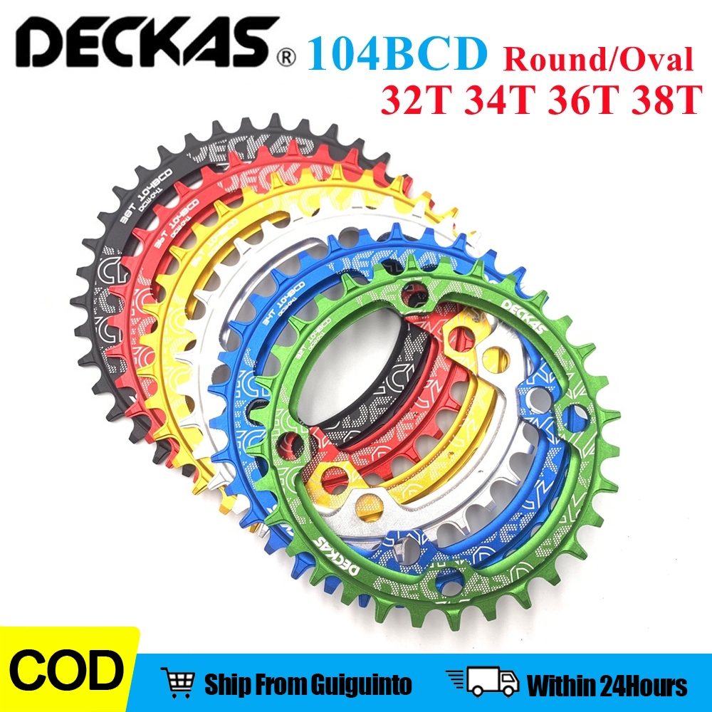 Deckas 104BCD Chainring MTB 32T 34T 36T 38T Narrow Wide Chainwheel Mountain Bike Bicycle ...