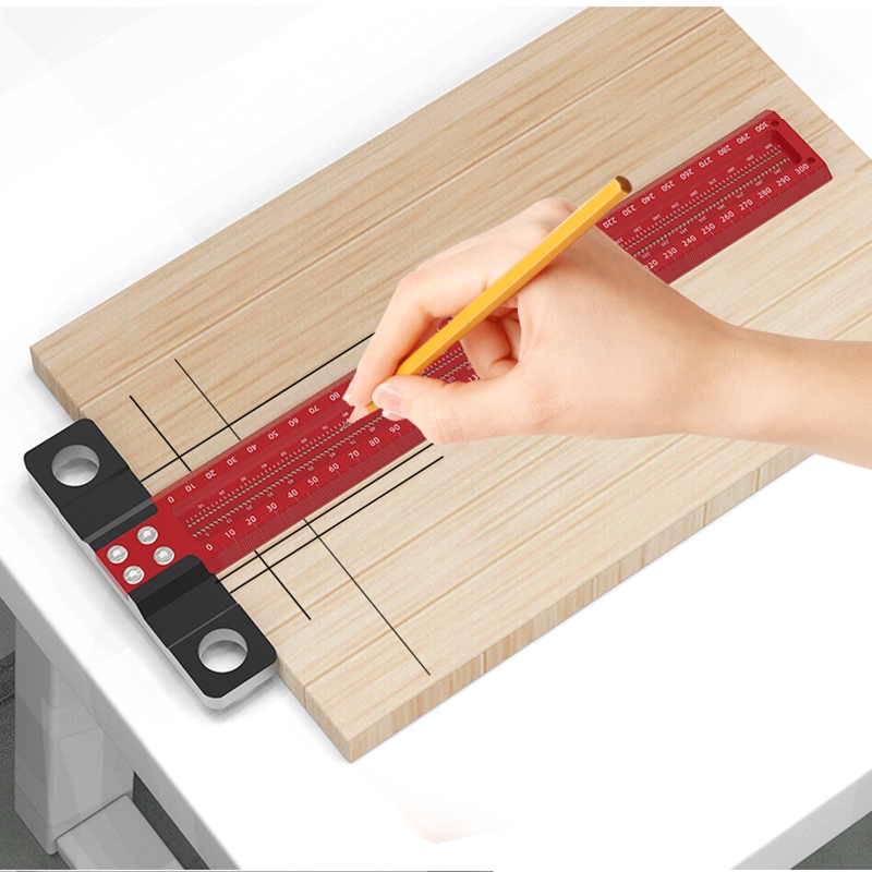 Woodworking Cross Calibration Ruler Precision T-Type Ruler Scribing ...