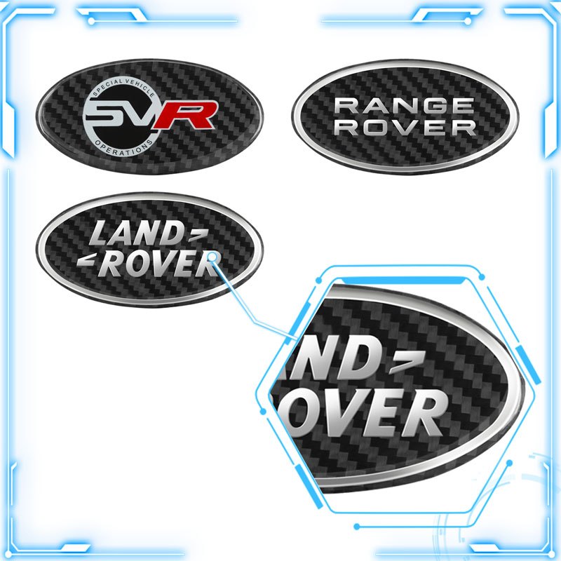 SV SVR Letter Logo Emblem Carbon Fiber Sticker Car Front Grille Trunk ...