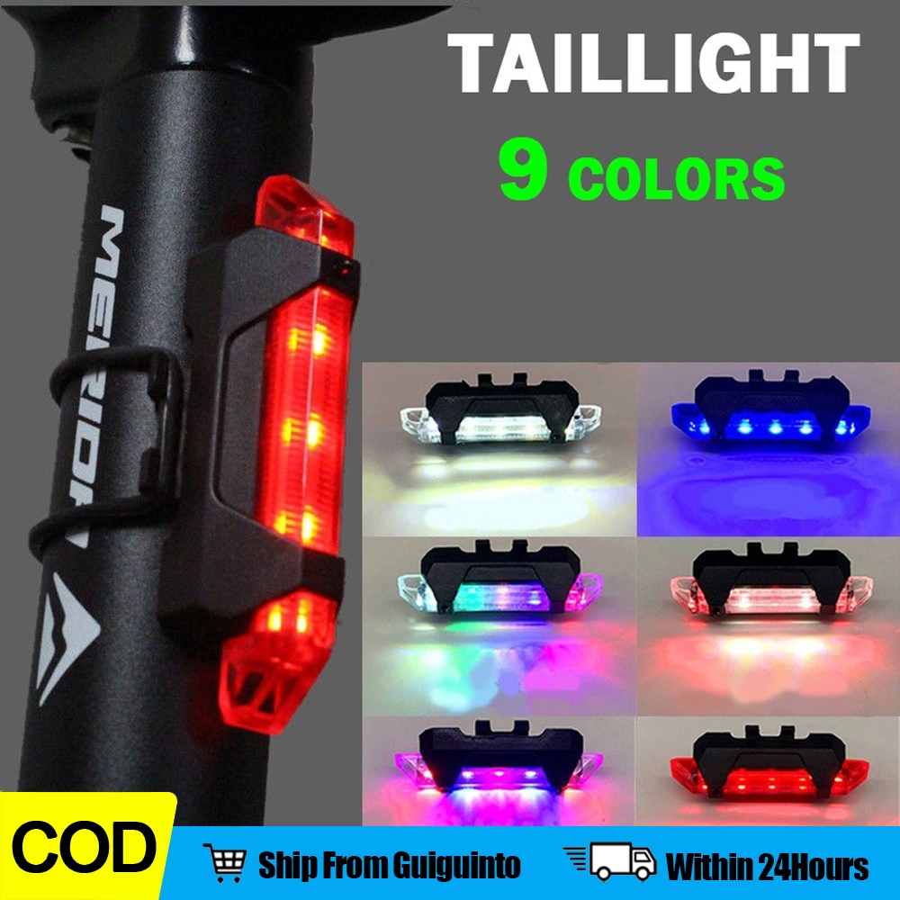 Bicycle Light Waterproof Rear LED USB Rechargeable Mountain Bike ...