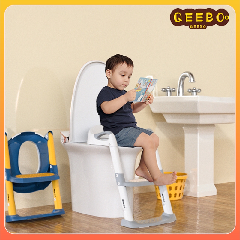 Qeeboo Toilet Potty Training Stairs, Foldable Potty Training Seat for ...