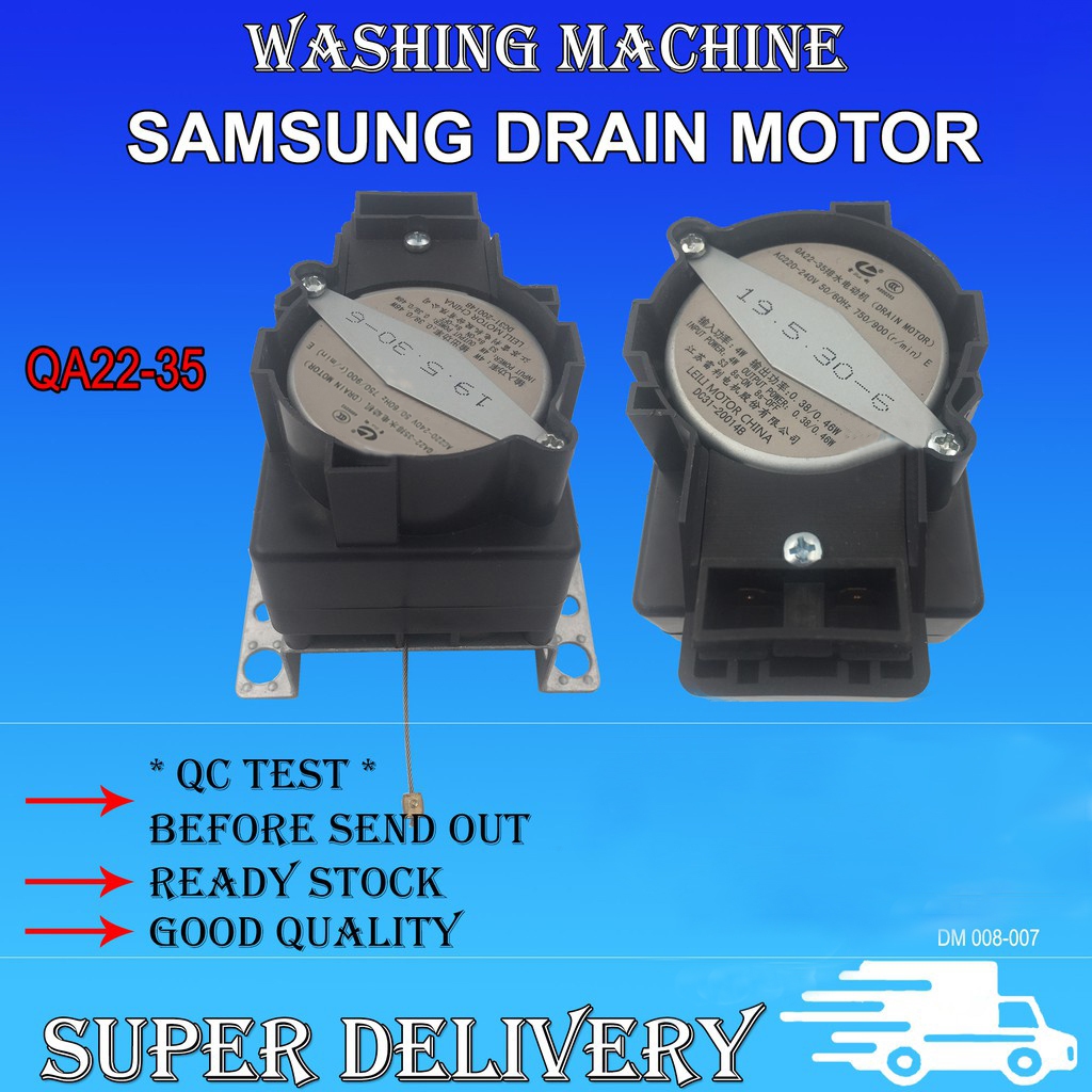 Samsung washing machine motor WA10UP , WA95U9 , WA10W9 , WA86V3 ...