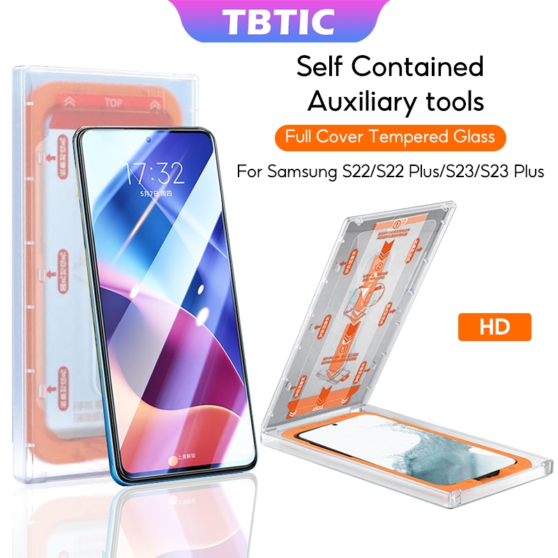 TBTIC 9H Clear Tempered Glass for Samsung S22 S23 S24Plus Ultra HD Full ...