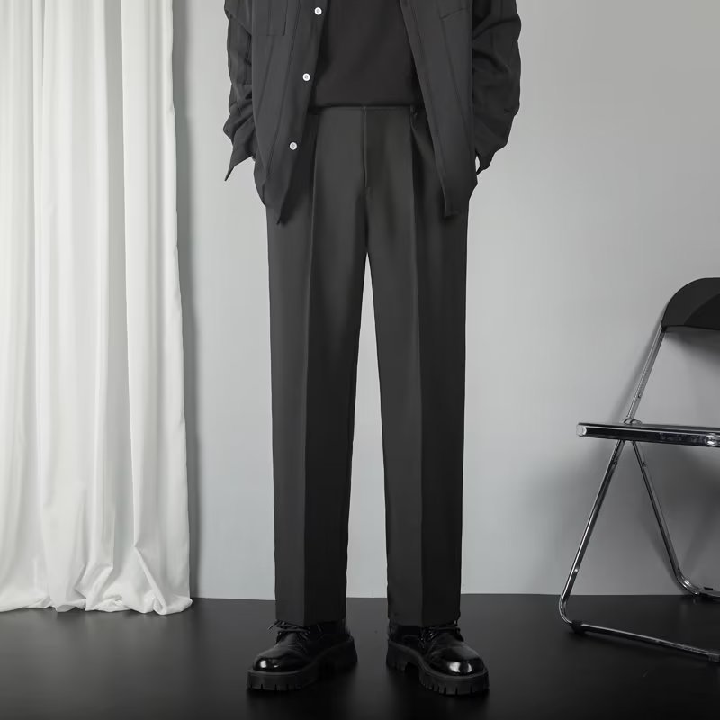 Small Suit Pants For Men 9-point Slim Fitting Straight Tube Casual ...