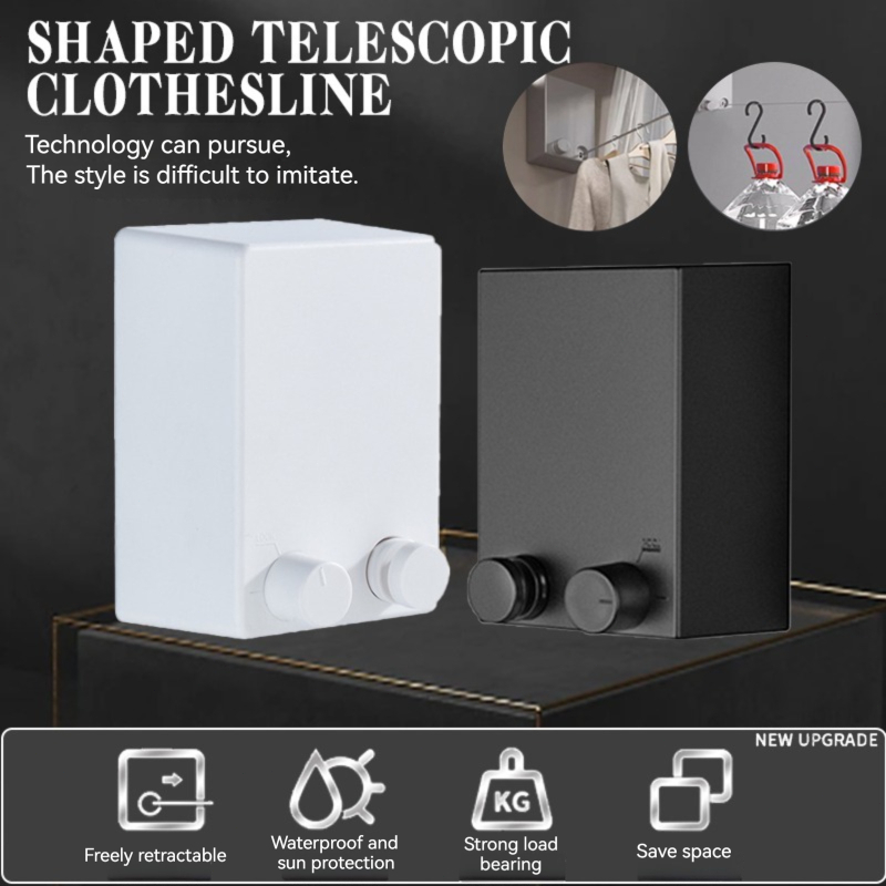 Retractable Laundry Clothes Line Stainless Steel wire 4.2 meters indoor ...