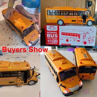Big Size Simulation School Bus Toys Inertial Vehicle Diecast Model With ...