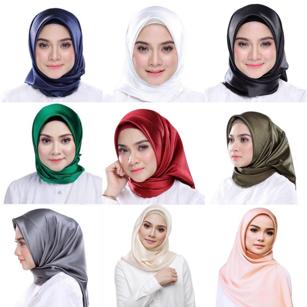 Navy Blue 90 * 90cm Pure Color Large Square Hood Professional Band ...