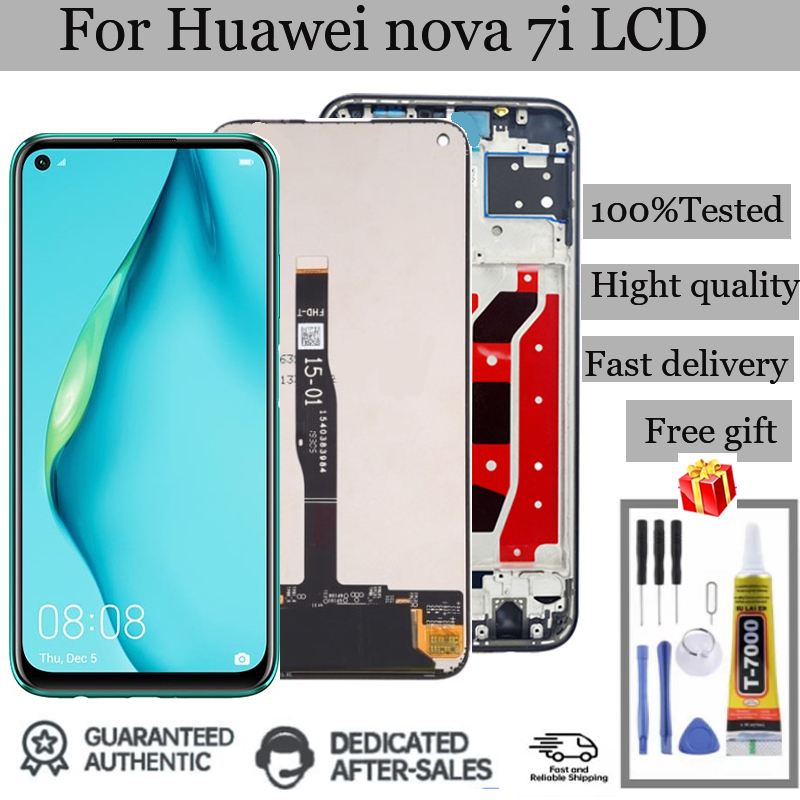 Original For Huawei nova 7i LCD Touch Screen Digitizer Display Replacement Parts JNY-L22B JNY ...