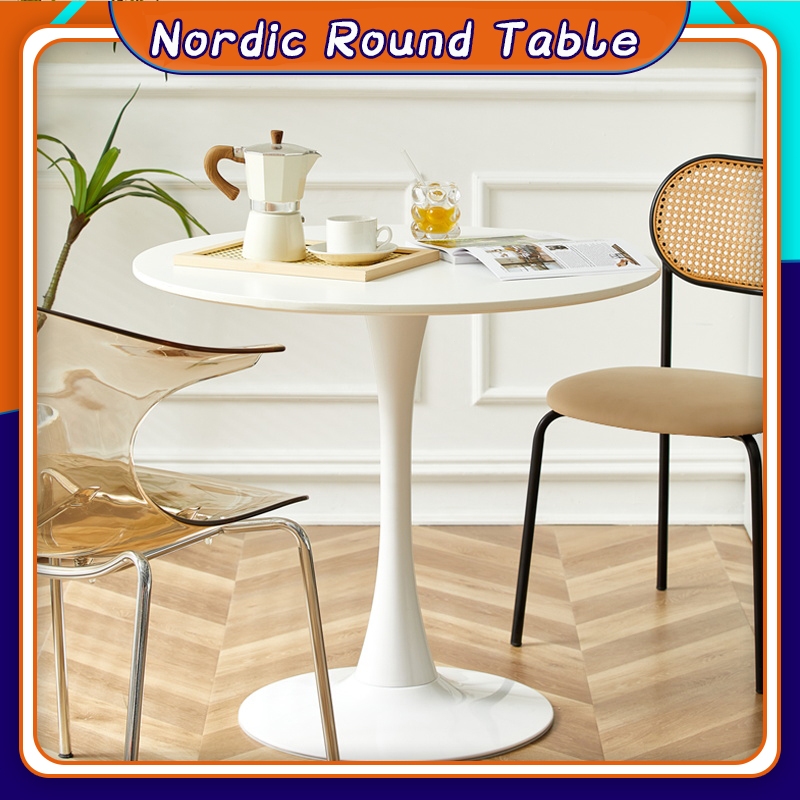 Free Shipping】Dining table Round Table Coffe Table 60/70/80CM Nordic ...
