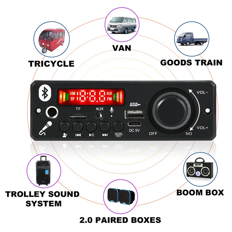 DC5V 2*3W 6W Amplifier MP3 Decoder Board Bluetooth 5.0 Stereo Audio DIY ...