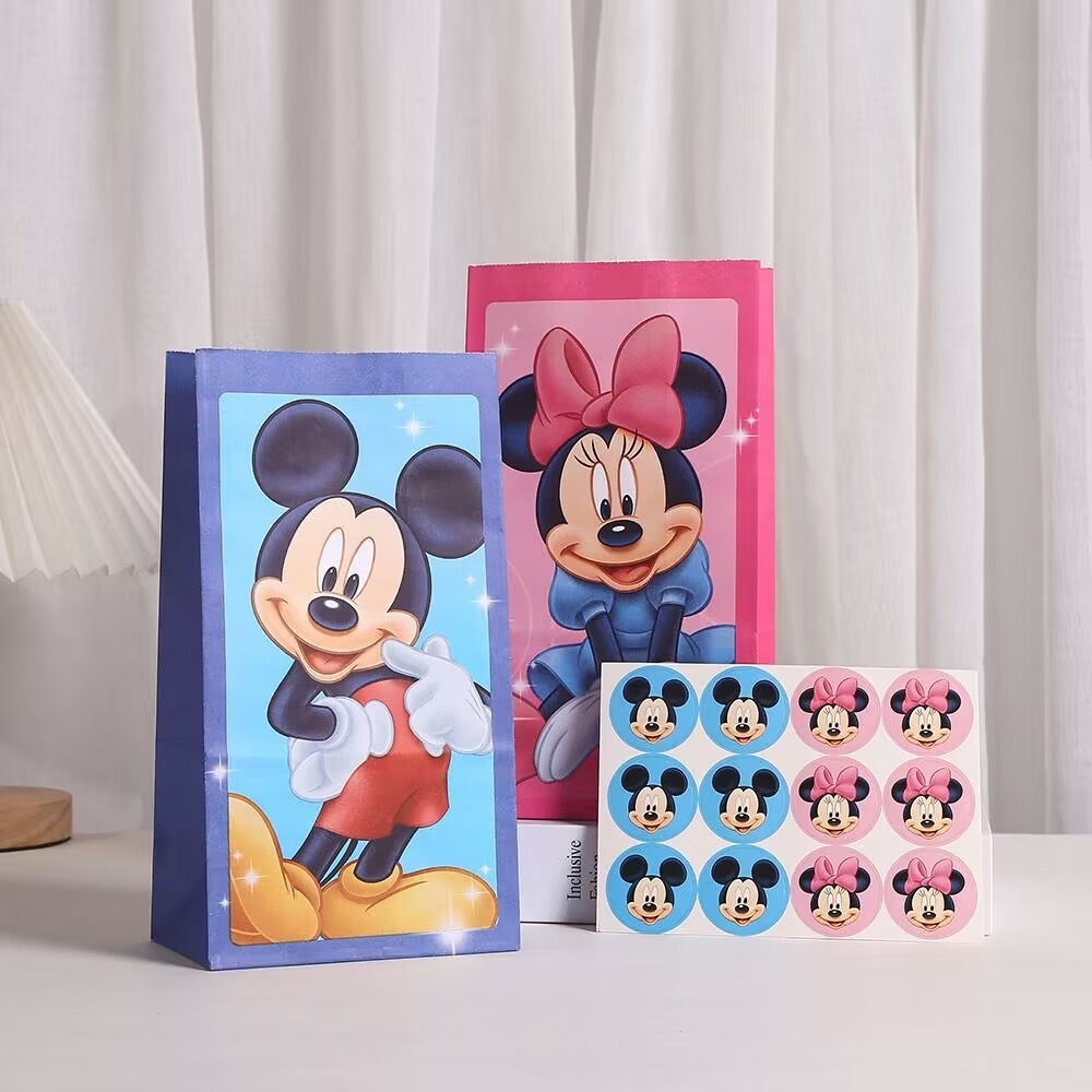 12pcs Minnie Mickey Mouse Gift Box for Birthday Party Candy Bags ...