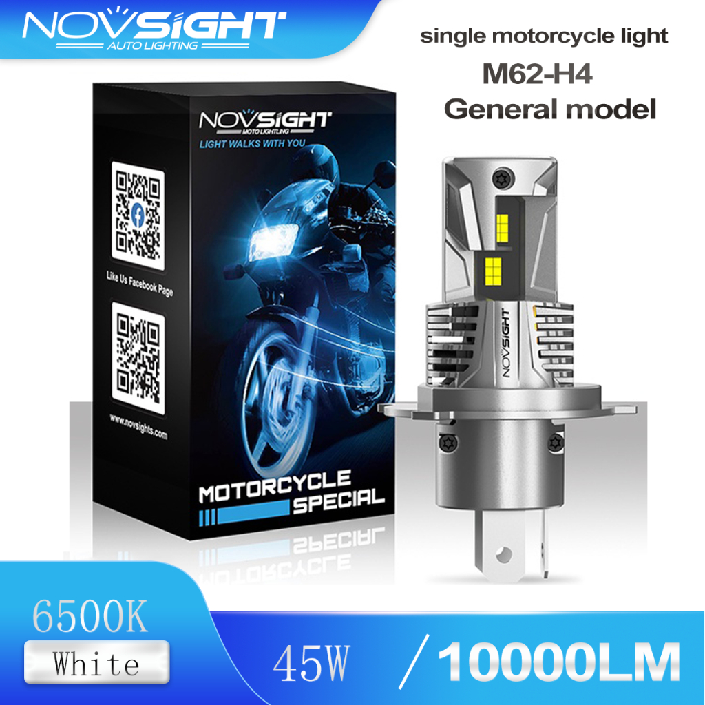 Novsight M62 H4 LED Motorcycle Headlight Mini Designed 45w 10000lm ...