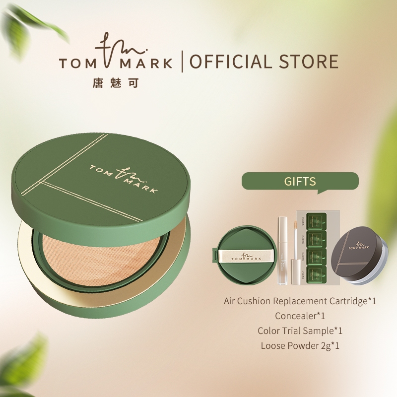 TOM MARK MATCHA MOUSSE Long Wear Air Cushion Cream Foundation 12g ...