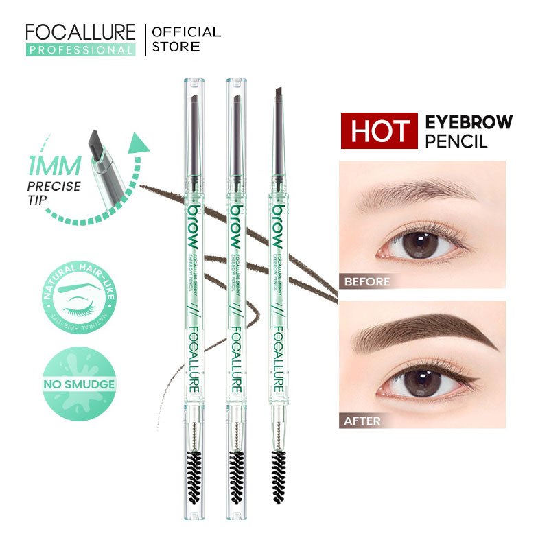 FOCALLURE Pro-slim Precise Defining Eyebrow Pencil 1MM Beveled Tip Hair ...