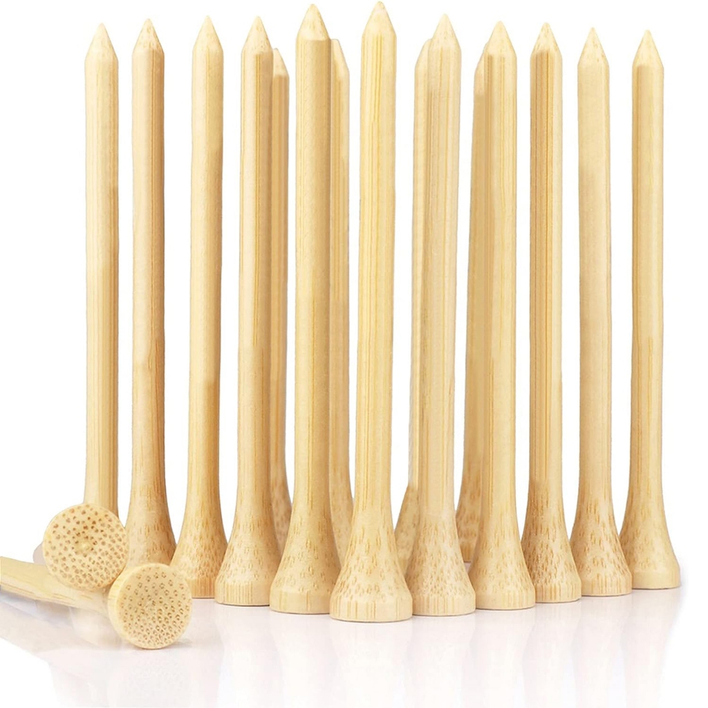 100 Pack of 2-3/4 or 3-1/4 Inches Professional Bamboo Golf Tees ...
