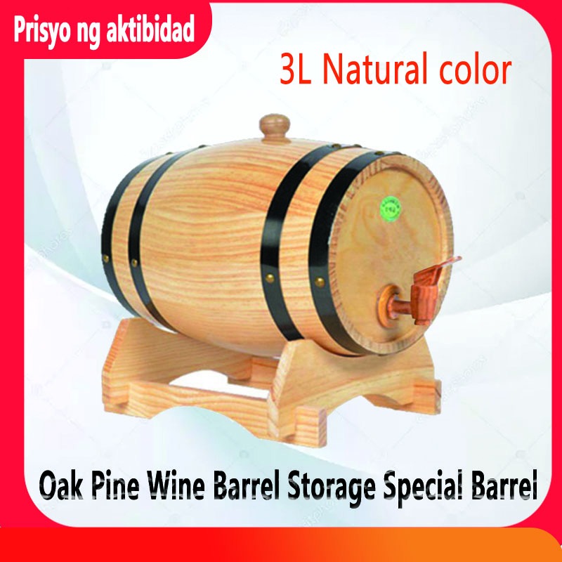 3L Oak Pine Wine Barrel Storage Special Barrel Storage Bucket Beer ...