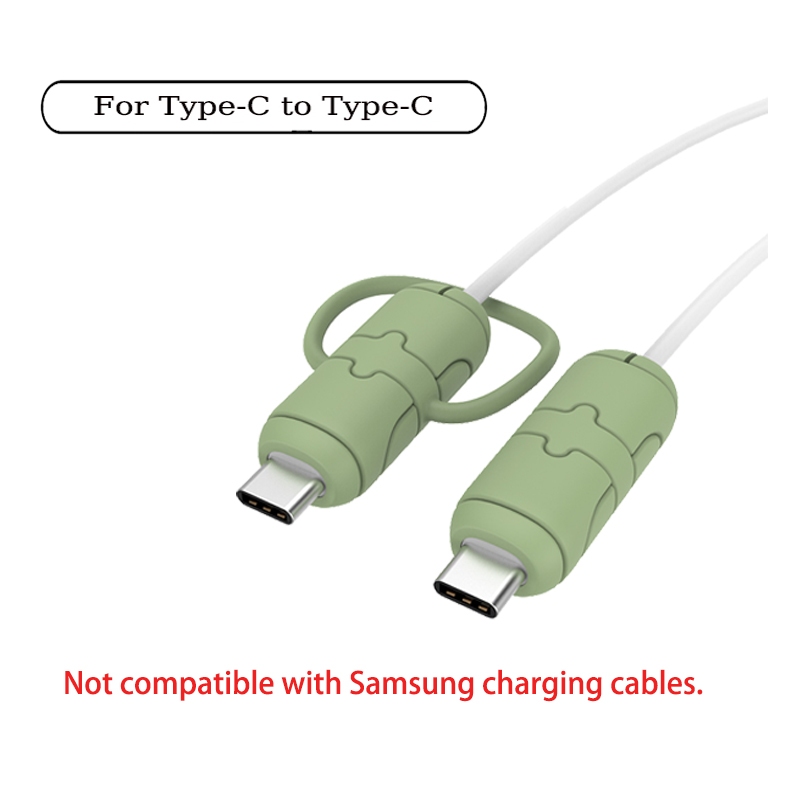 BlueWow New Upgrade Type C to Type C Full Cover Cord Protector/Silicone Charging Cable Port ...