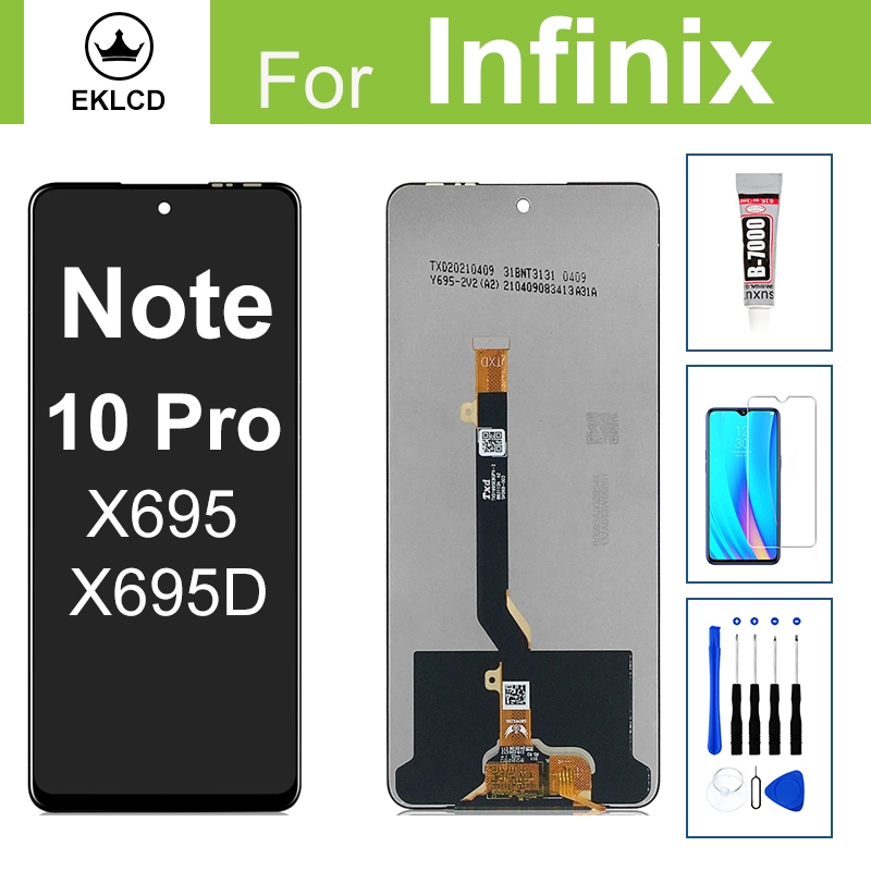 For Infinix Note 10 Pro X695 X695B LCD Display Note 10Pro NFC Touch Screen Digitizer Assembly ...