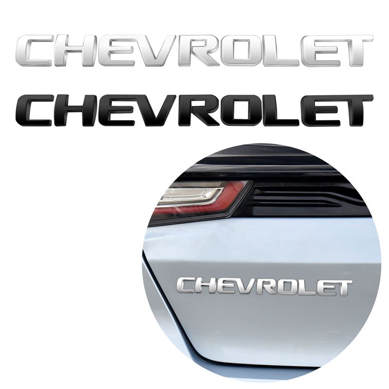 3D metal chevrolet Car letter rear trunk Badge Sticker Logo Decals car ...