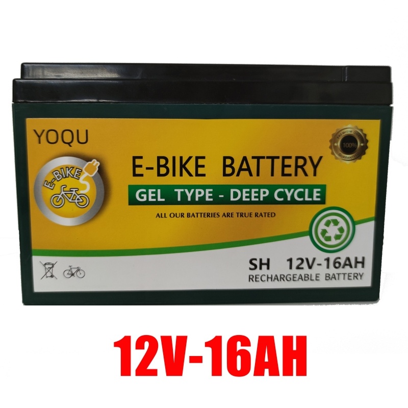 Yoqu Ebike Battery 12V16AH Compatible with 12V12Ah Solar Battery Gel ...