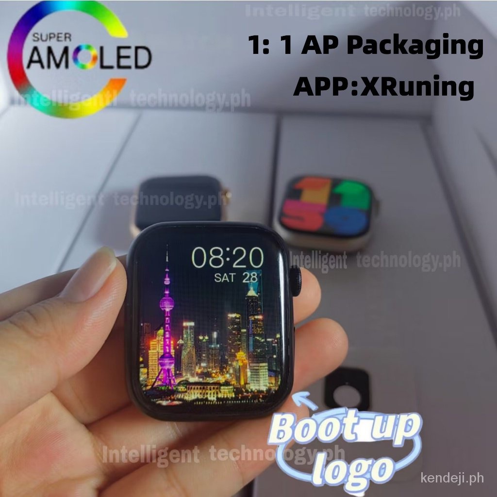 2025 New Top AP Logo AMOLED Watch 9 45mm XRunning Bluetooth Call Custom ...