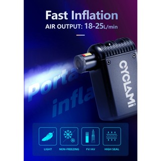 CYCLAMI HAUFIAHR Small Mini Plus Portable Pump for Bicycle Cordless Air ...