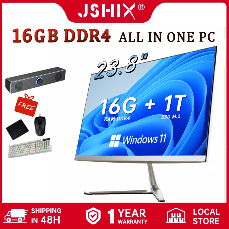 JSHIX All-in-one PC Intel Celeron N5095 processor DDR4 16GB RAM 256GB ...