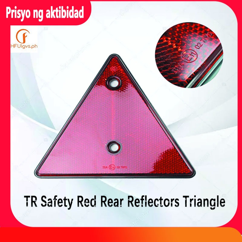 TR Safety Red Rear Reflectors Triangle Reflective For Gate Posts ...