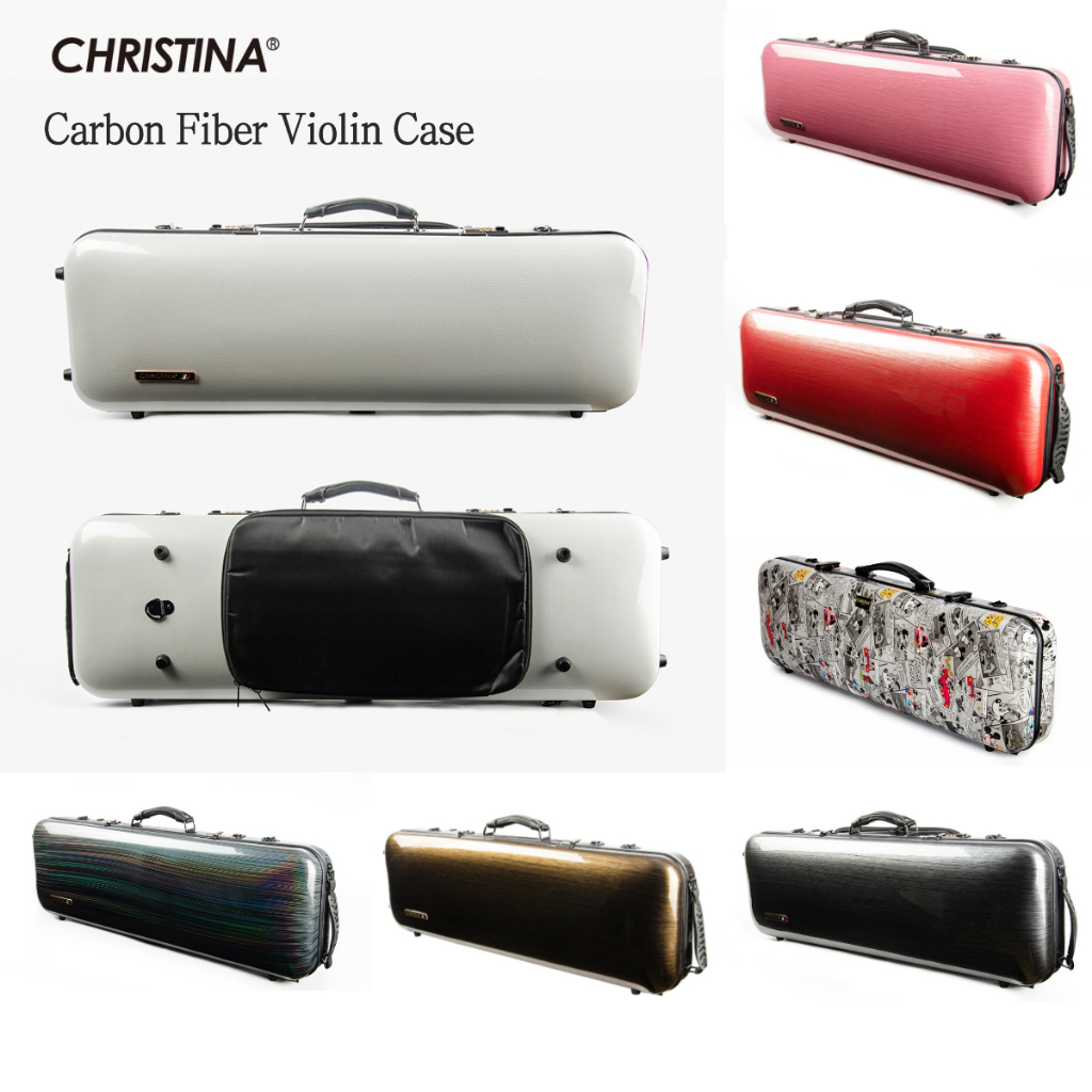 [Christina] Square Violin Case Carbon Fiber Lightweight Waterproof ...