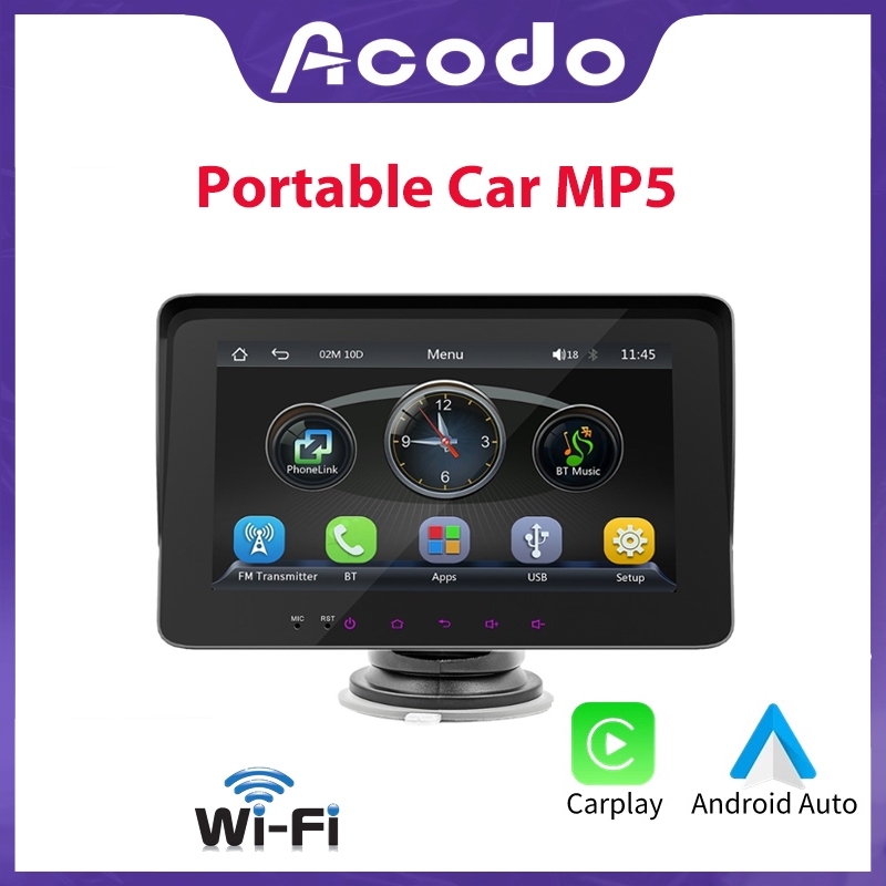 New shade Car MP5 player Wireless Carplay/Android Auto Bluetooth 7-inch ...