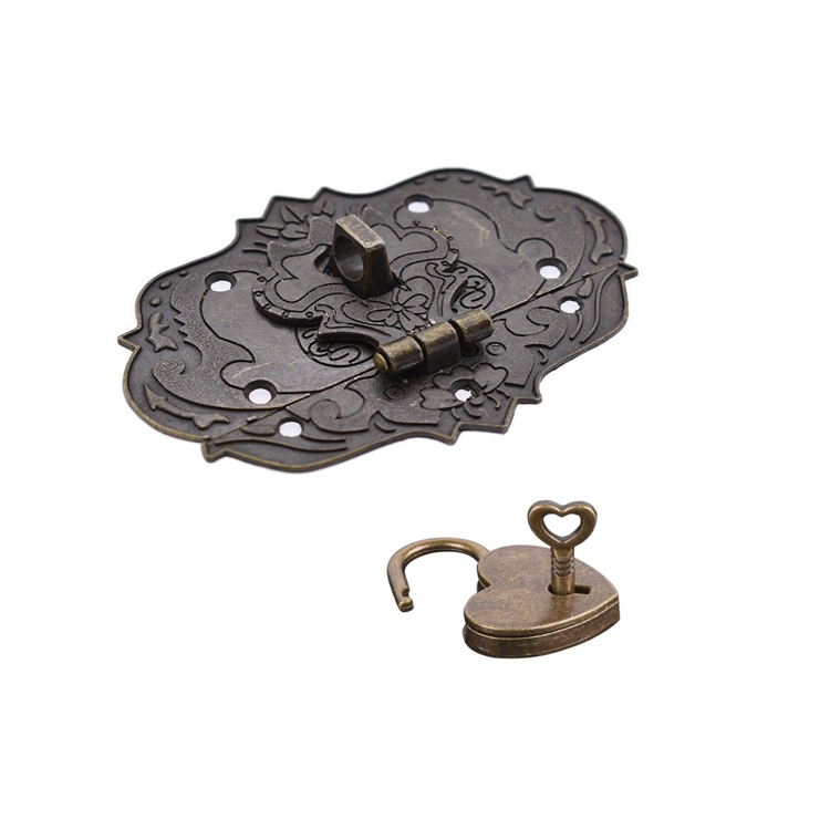 Antique Brass Wooden Case hasp Vintage Decorative Jewelry Gift Box ...