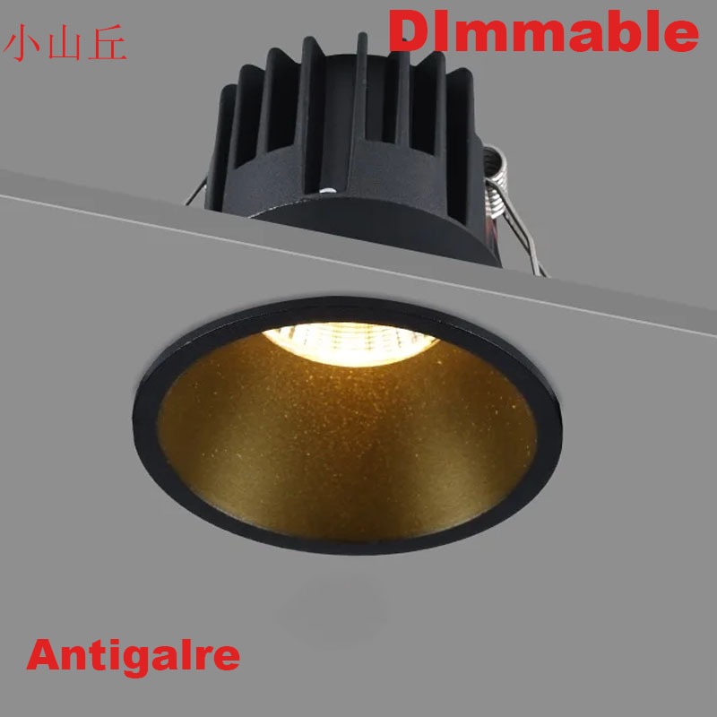 Dimmable Recessed Anti Glare COB LED Downlights 5W/10W/15W LED Ceiling ...
