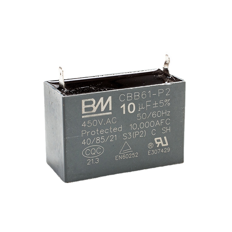 BM 10uF 450V AC 2-Terminal 2Pin CBB61 for Fan Motor Mini Split ...