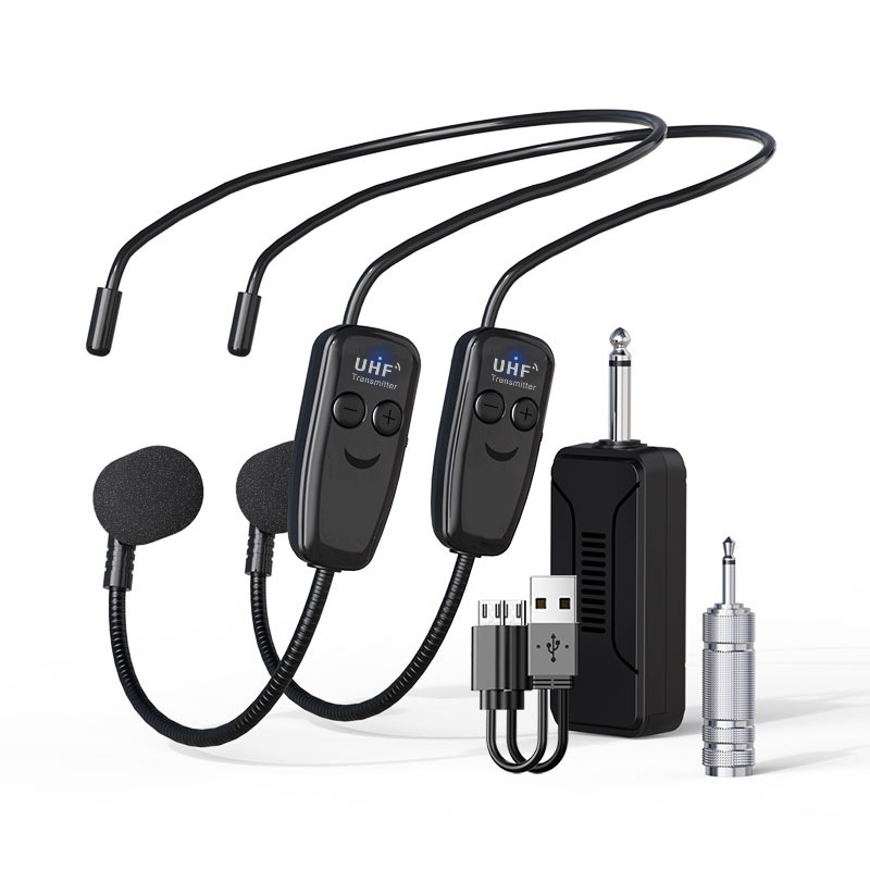 Portable Mini Head-mounted Mic Professional UHF Wireless Microphone ...
