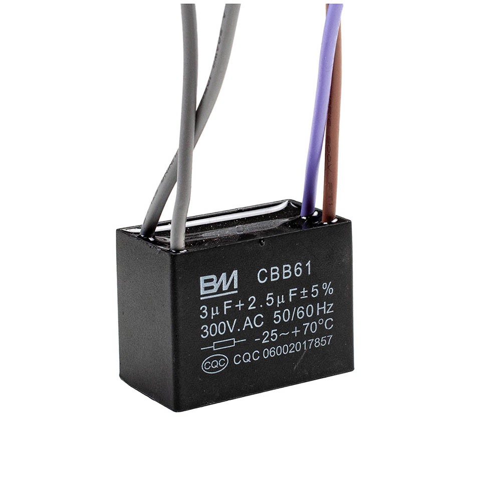 BM CBB61 3uF+2.5uF 4 WIRE 300VAC Ceiling Fan Capacitor UL CERTIFIED ...