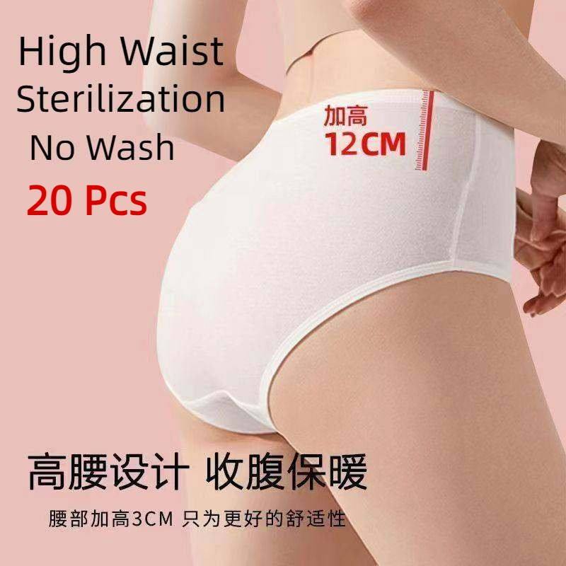 ONEWEAR 5/10/20pcs High Waist Cotton Disposable Underwear Large Size for Pregnant Women throwing ...