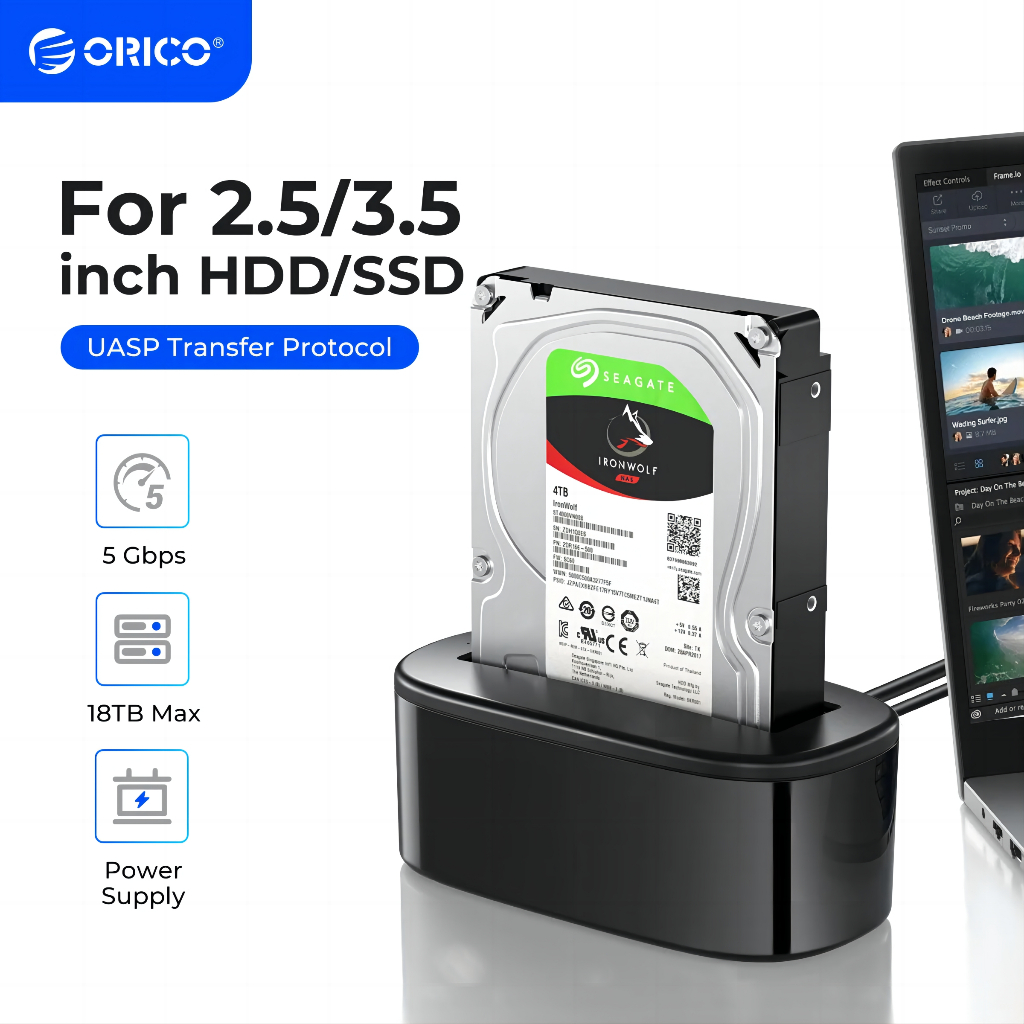ORICO HDD Docking Hard Drive Docking Station USB3.0 Simple-bay HDD ...