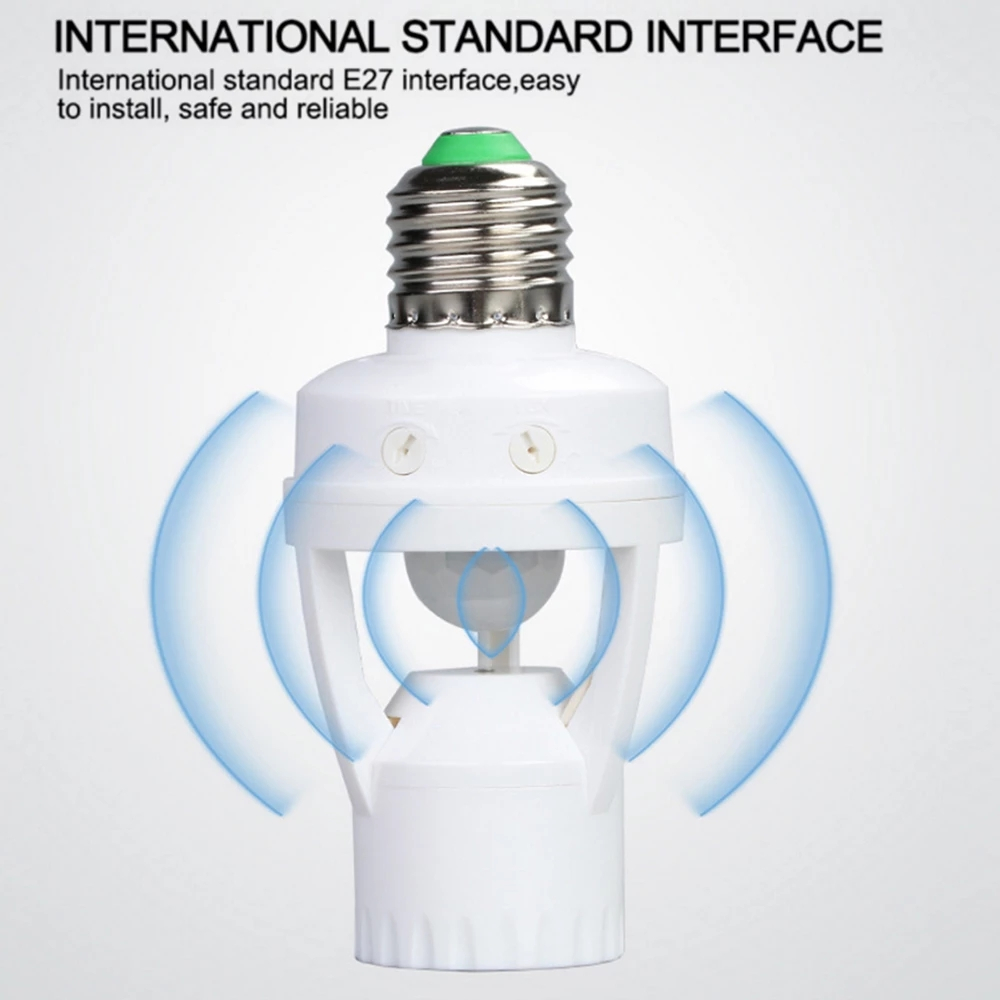 Led Bulb Lamp Base Holder Pir E27 Motion Sensor Led Lamp Base