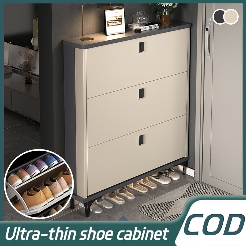 Shoe Rack Organize Shoe Cabinet Wood Flip Shoe Cabine Storage ultra ...