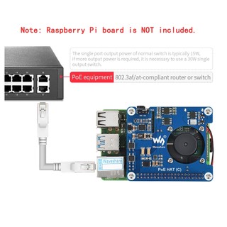 5V 4A/12V 2A Power Over Ethernet PoE Module Fan Breakout Board HAT for ...