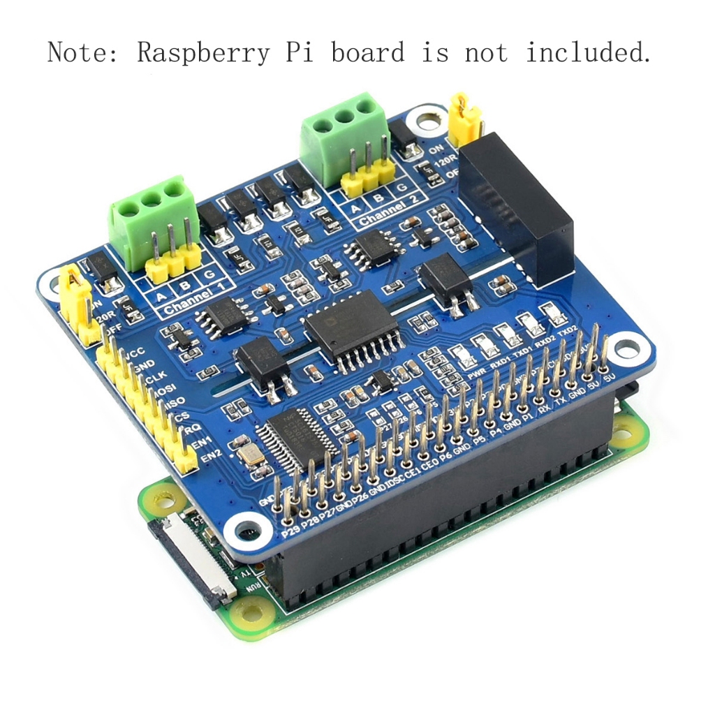 2-Channel RS485 Module Expansion Board Breakout Shield HAT for RPI ...