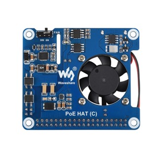 5V 4A/12V 2A Power Over Ethernet PoE Module Fan Breakout Board HAT for ...