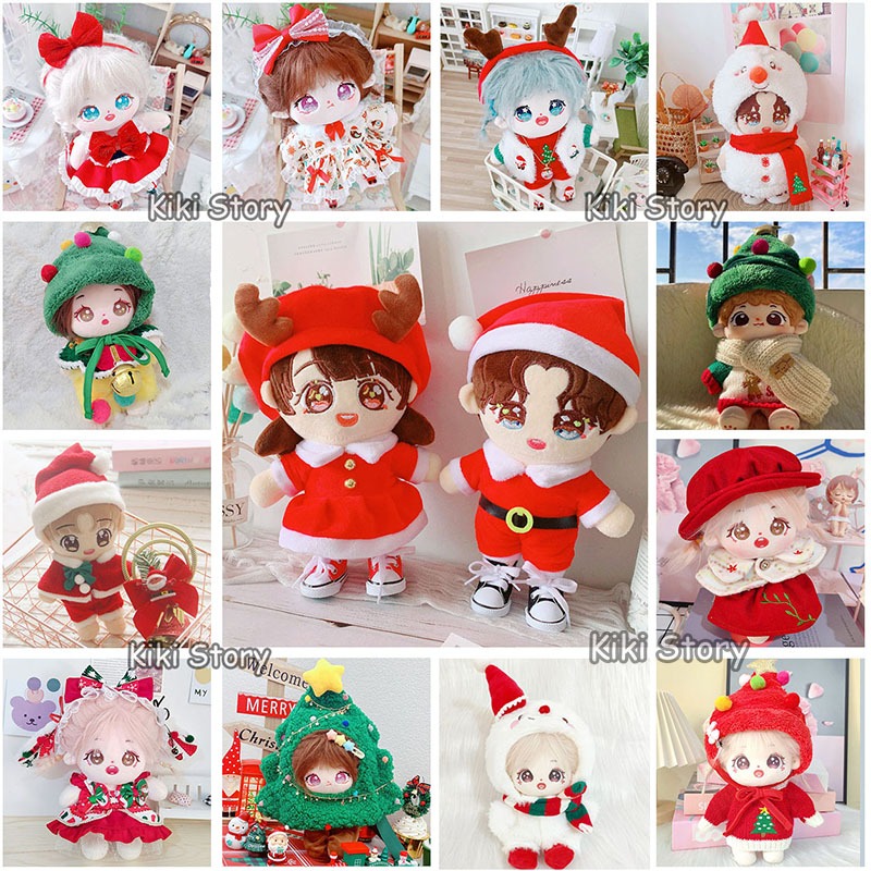 Genuine 20CM Cotton Doll Clothes Christmas Costume Santa Claus Cosplay ...