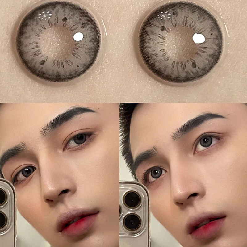 Man Color Contact Lenses for Men Unisex 2 Pieces (1 Pair) Natural and ...