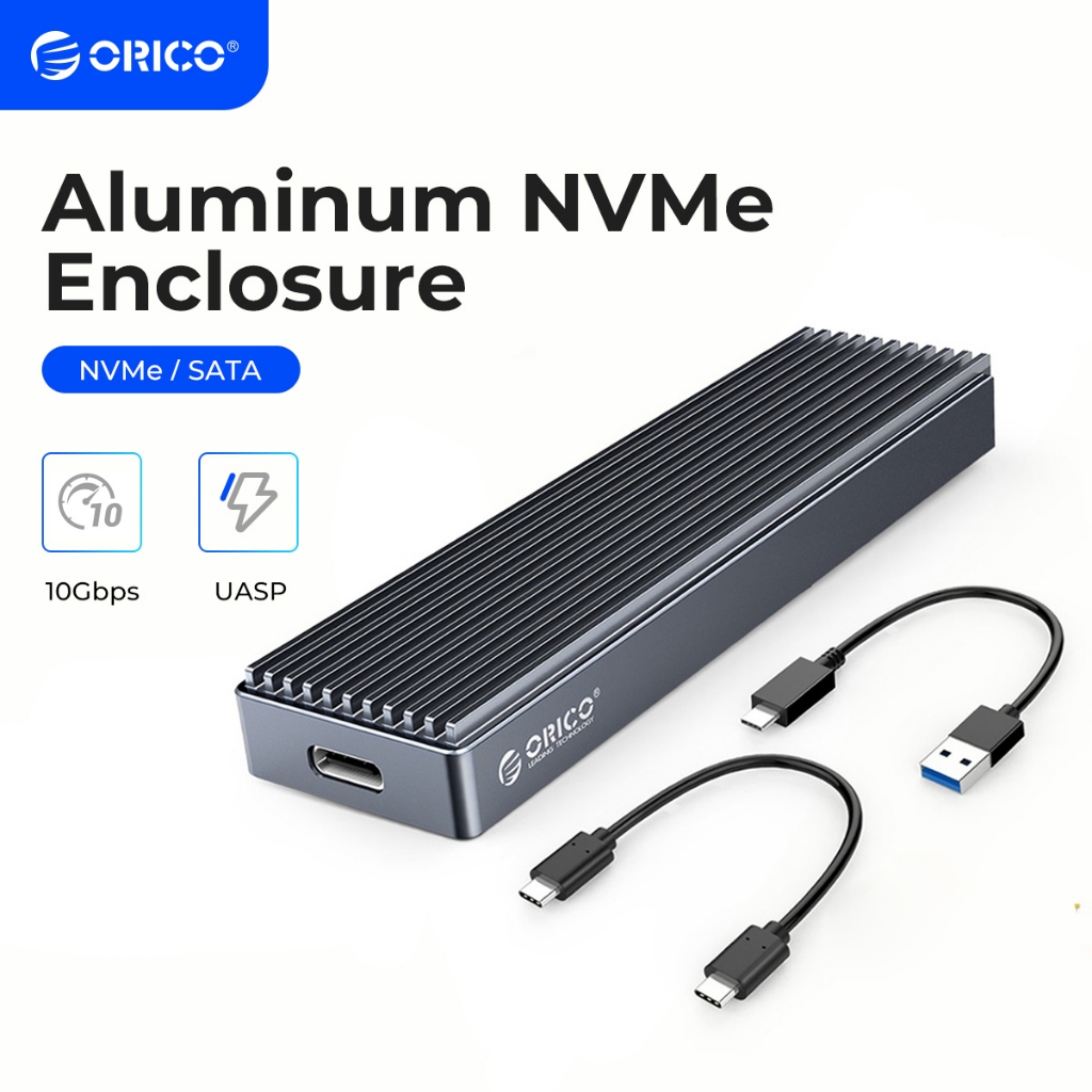 Orico Dual Protocol M.2 SSD Case Support M2 NVME NGFF SATA SSD Disk for PCI-E M Key B+M Key USB ...