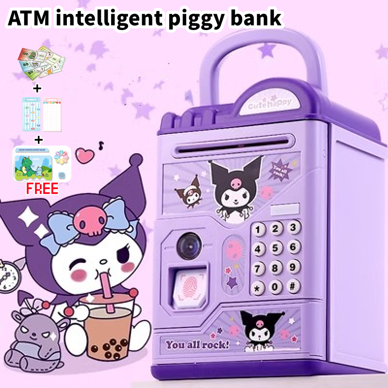 coin bank savings machine bank cartoon character money atm children ...